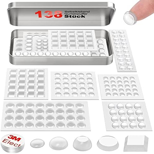 Generic001 138 Pieces Elastic Buffer Rubber Buffer Self Adhesive with ...