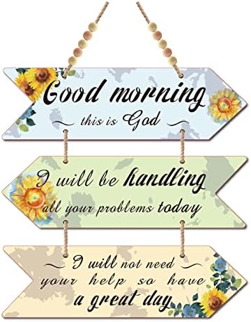CREATCABIN 3 Pieces Wooden A Great Day Sign Wood Arrow Hanging Plaque ...