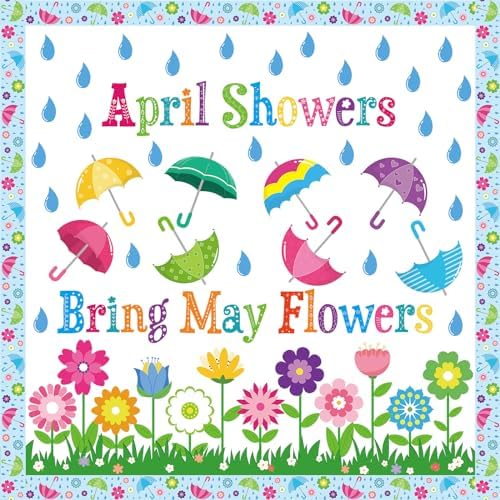 Amazon.com: Spring Bulletin Board Decorations Spring Flowers Paper ...