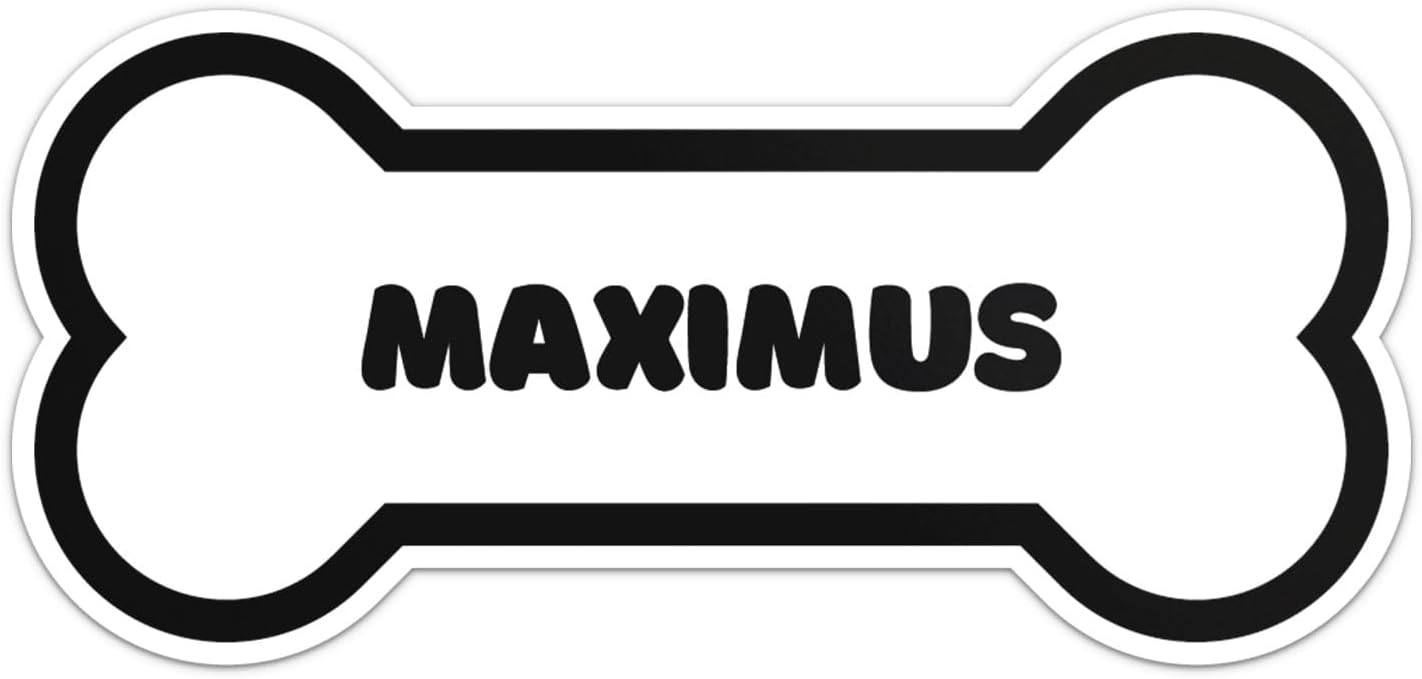 Amazon.com - Maximus Dog Name Sticker - Waterproof Vinyl Decal for Car ...