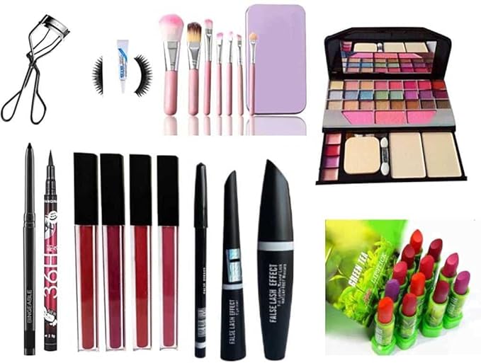 Makeup combo kit, makeup kit, brush set of 7,false eyelashes,glue ...