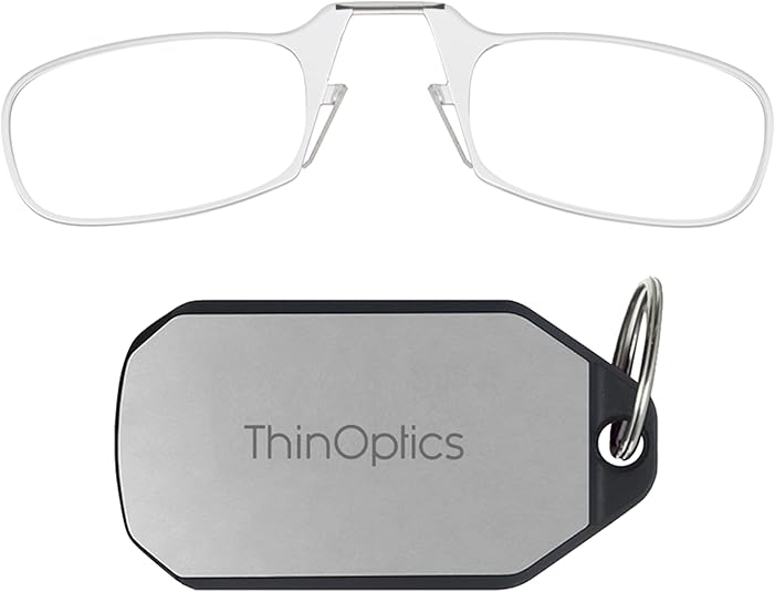 Amazon.com: ThinOptics Keychain Case + Rectangular Reading Glasses ...
