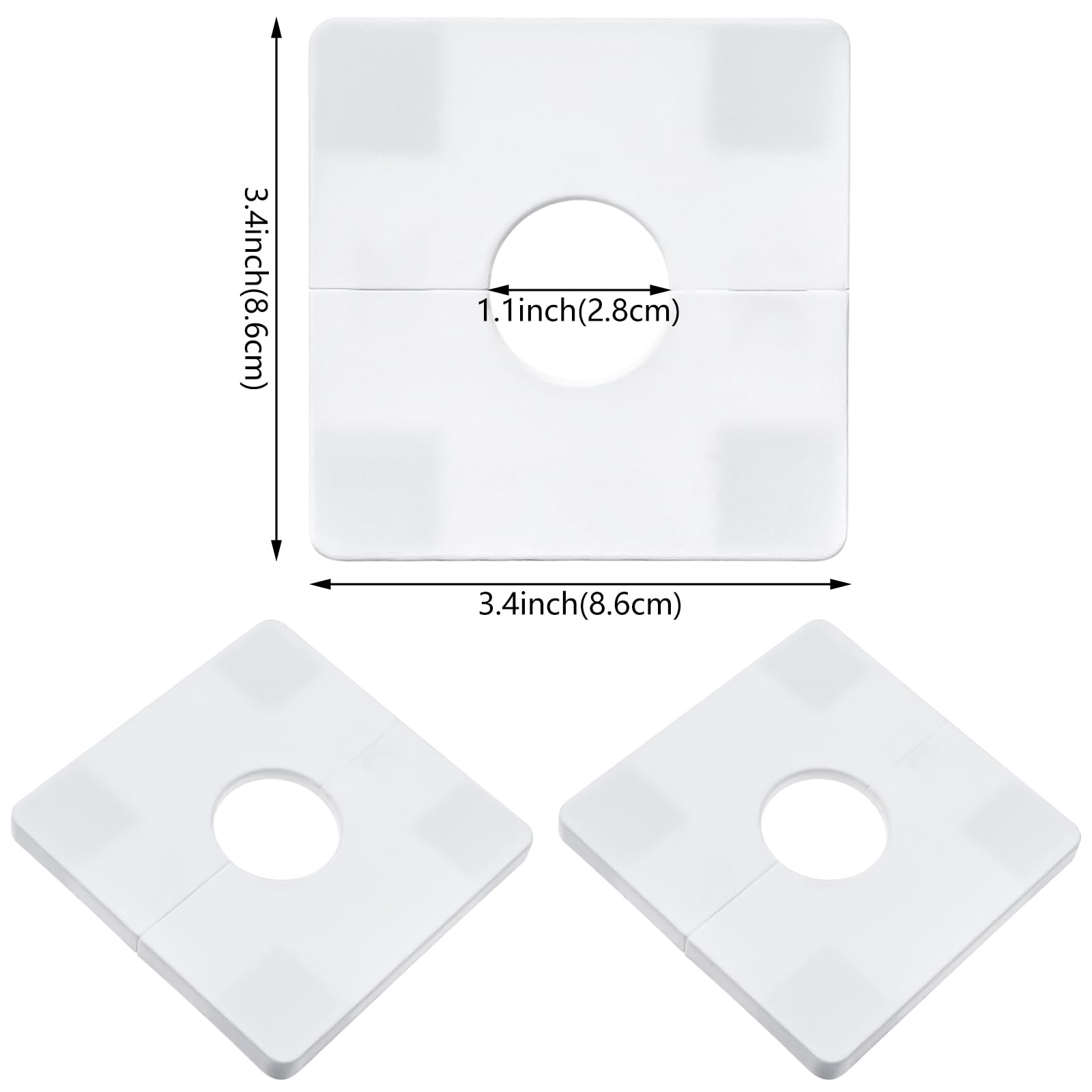 Snapklik.com : 5 Pcs Escutcheon Plate Wall Split Flange 28mm/1.1inch ...