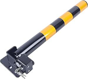 FAFACAI Folding Parking Barrier Lock, Heavy Metal Driveway Safety ...