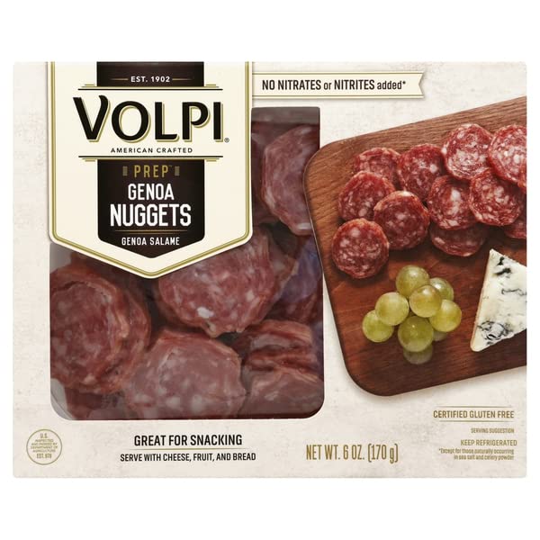 Amazon.com: Volpi, Salame Genoa Nuggets, 6 Ounce : Grocery & Gourmet Food