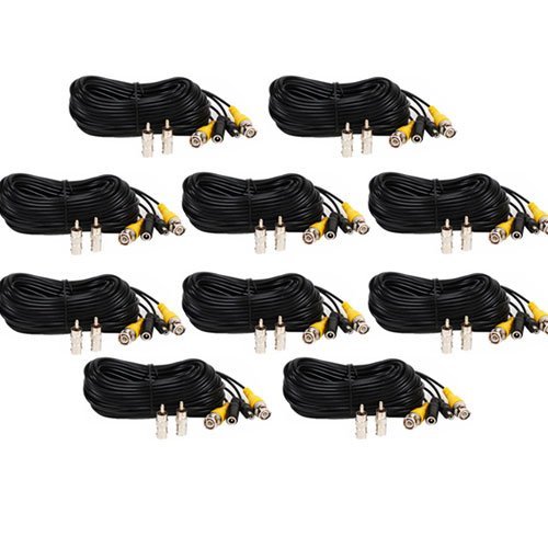 Amazon.com: VideoSecu 10 Pack 50ft Feet CCTV Security Camera Video ...