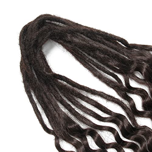 24 Inch Double Ended Dreadlock Extensions with Curly Ends Synthetic ...
