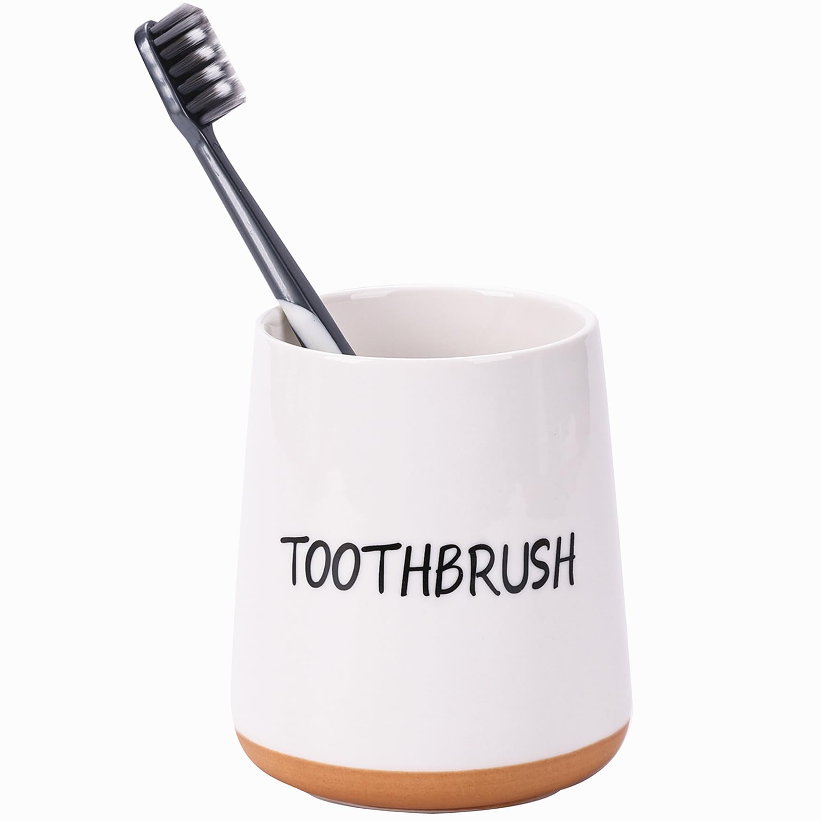 Amazon.com: Ceramic Toothbrush Holder,Tooth Brushing Cup for Bathroom ...