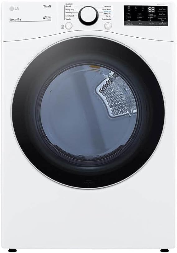 Amazon.com: LG DLE3600W 7.4 cu. ft. Ultra Large Capacity Smart wi-fi ...