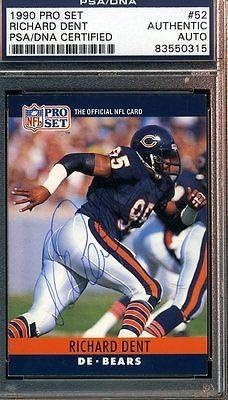 Richard Dent Signed Certified 1990 Pro Set Authenic Autograph - PSA/DNA ...