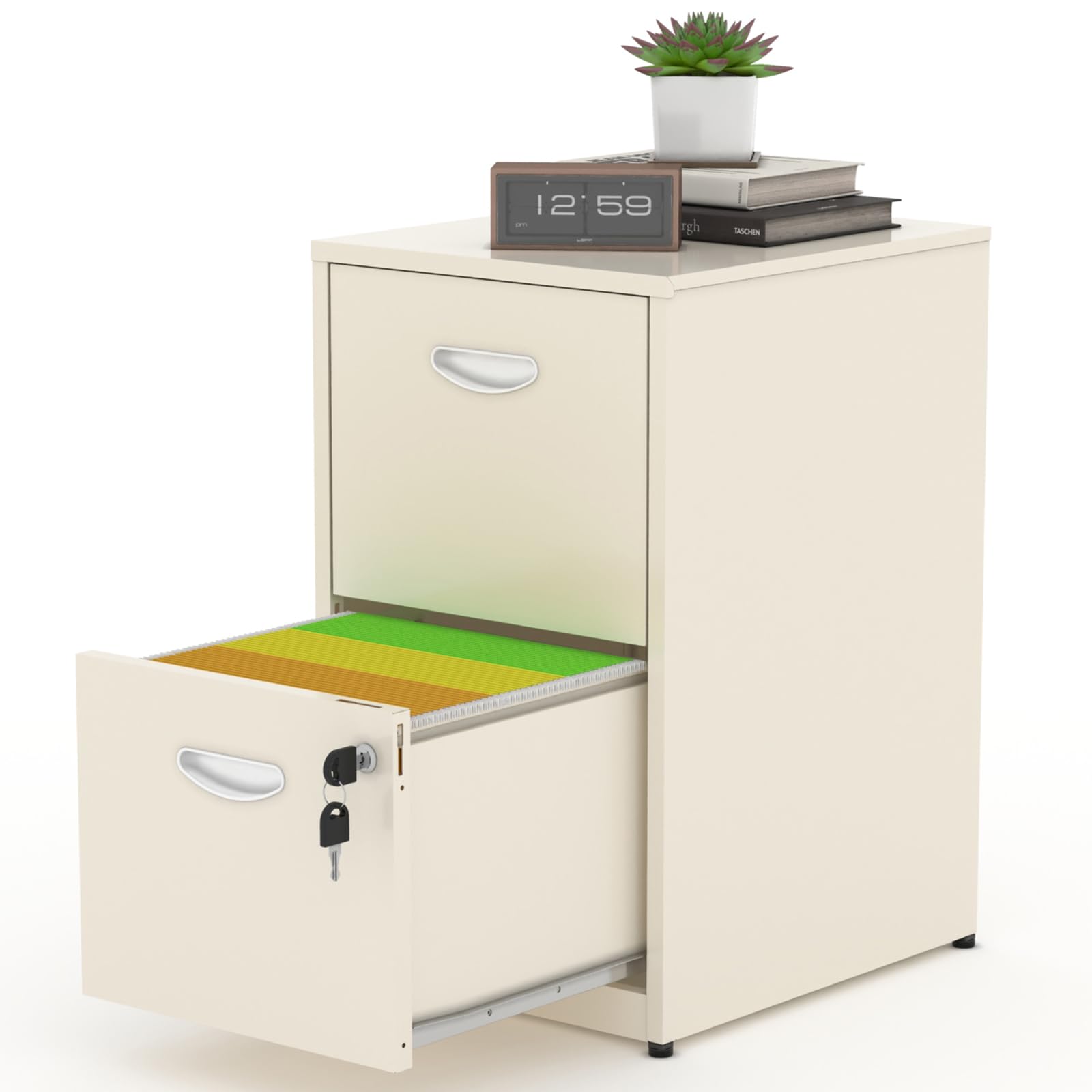 Amazon.com: Polup Metal 2 Drawer File Cabinet, Vertical File Cabinet ...