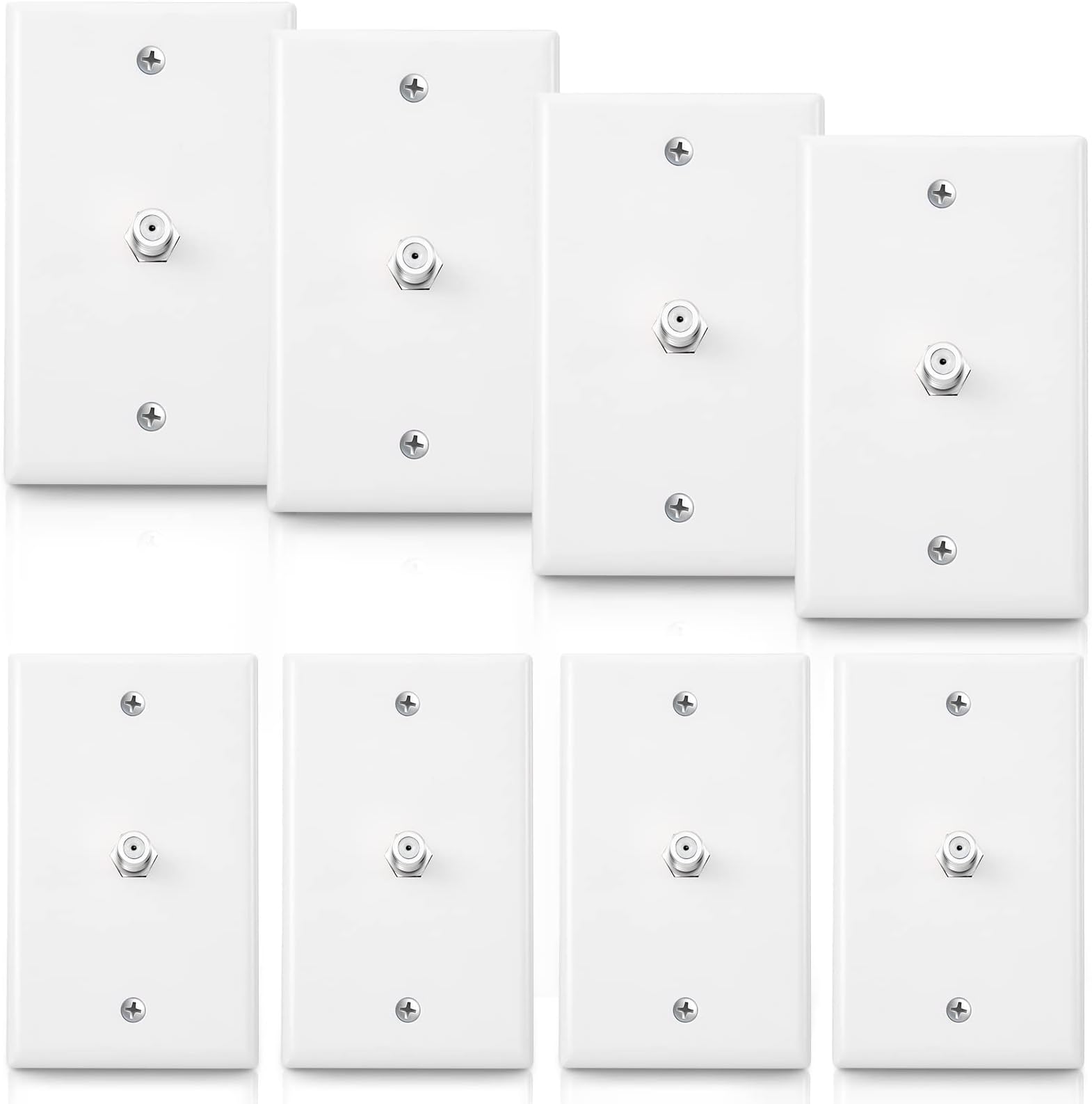 Amazon.com: 4 Pieces Coax Wall Plate 1-Port TV Cable Wall Plate F ...
