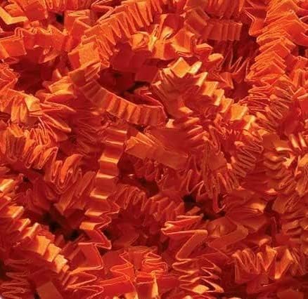 Amazon.com: MMvolesy Orange Solid Colored Crinkle Paper Filler for Gift ...