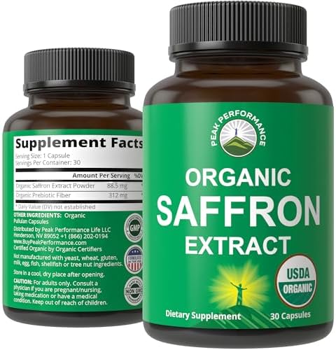 Amazon.com: Saffron Supplements - USDA Organic Saffron Extract Capsules ...