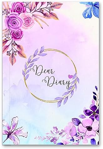 Girls Diary | Personal Cute Diary for Girls | Floral Design Purple Pink ...