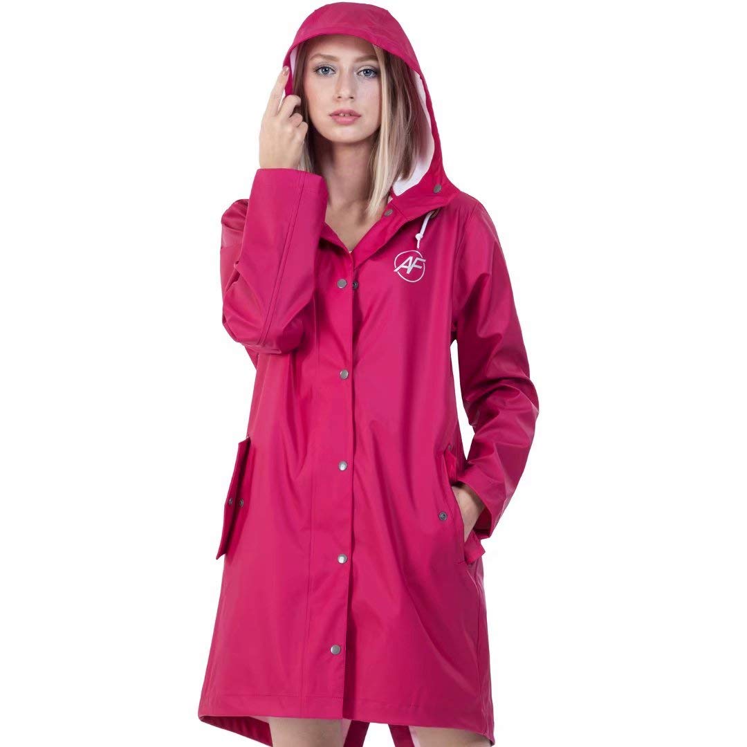Buy Andes Forest Women's Raincoat with Hood Lightweight Windbreaker Rain Jackets Online at ...
