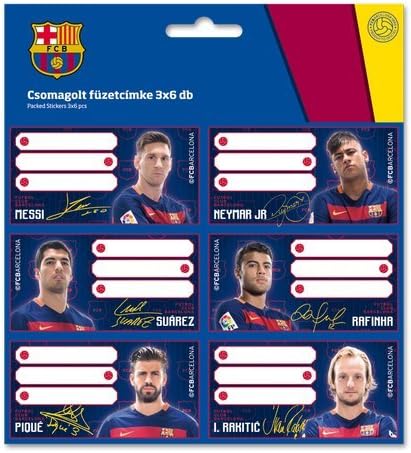 FC Barcelona Messi Stickers Sheet (Pack of 18): Amazon.co.uk: Sports ...