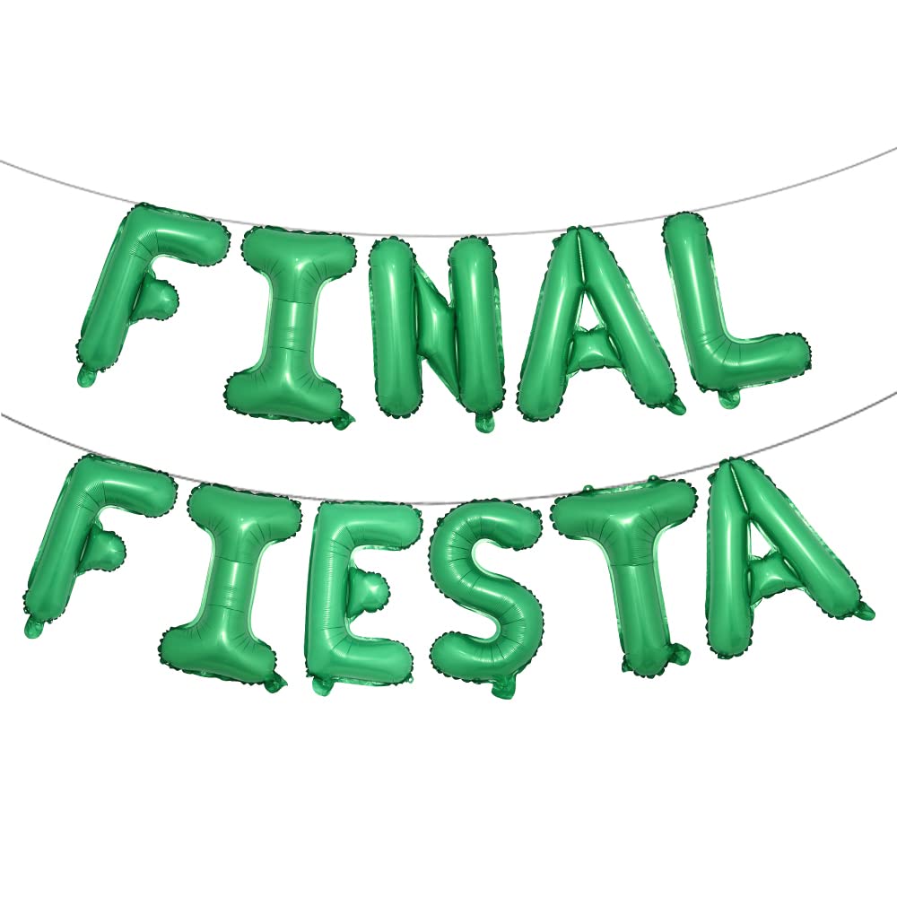 Amazon.com: 16 inch Final Fiesta Cursive Foil Balloons Banner Balloons ...