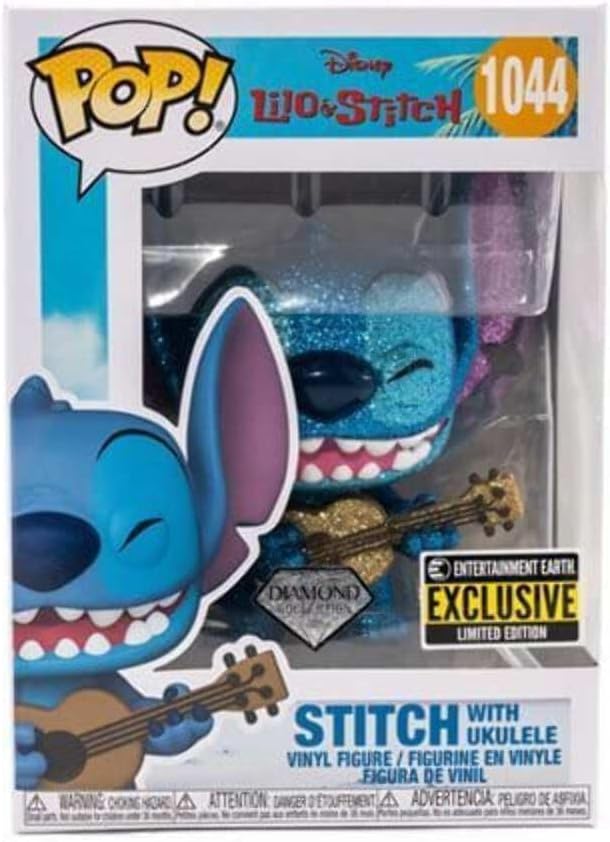 Funko Lilo & Stitch Stitch with Ukulele Diamond Glitter Pop! Vinyl ...