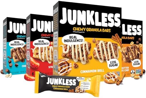 Amazon.com: JUNKLESS Classic Chewy Granola Bars - Bulk Variety Pack ...