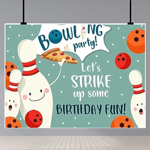 Amazon.com : Aakihi Bowling Theme Party Decor Happy Birthday Backdrop ...
