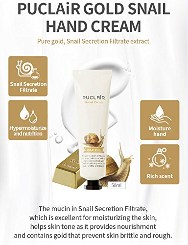 Amazon.com : Puclair Snail Secretion Filtrate Moisturizing Hand Cream ...