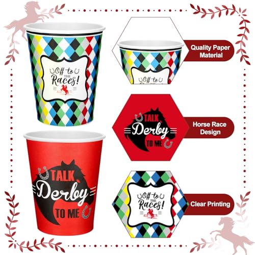 Gilprop 50 Pcs Paper Derby Cups Bulk 9oz Talk Derby to Me Cups 2026 ...