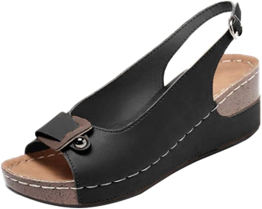 Amazon.com | Zyuoel Peep Toe Flats with Bow for Women Summer Hollow Out ...