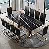 Amazon.com - JUFU Dining Table Set for 10, 79'' Dining Table for 8-10 ...