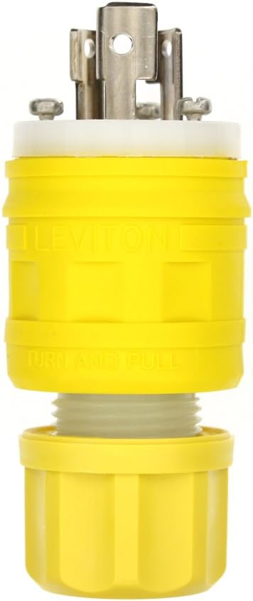 Leviton 24W47 15 Amp, 125 Volt, Locking Plug, Industrial Grade ...