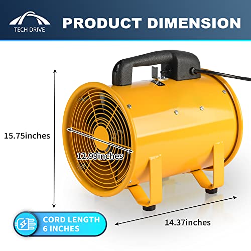 Snapklik.com : Utility Blower Fan, 8 Inches, High Velocity Industrial ...