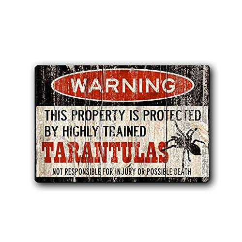 Amazon.com: Tarantulas Warning Sign, Funny small Pet sign, Arachnid ...