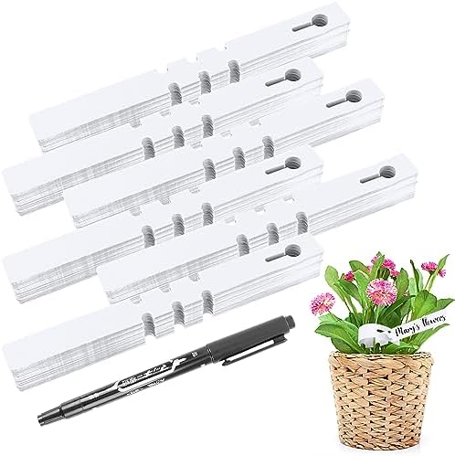 KINGLAKE 120 Pcs Plastic Plant Tree Tags Coloured 21x2cm Adjustable ...