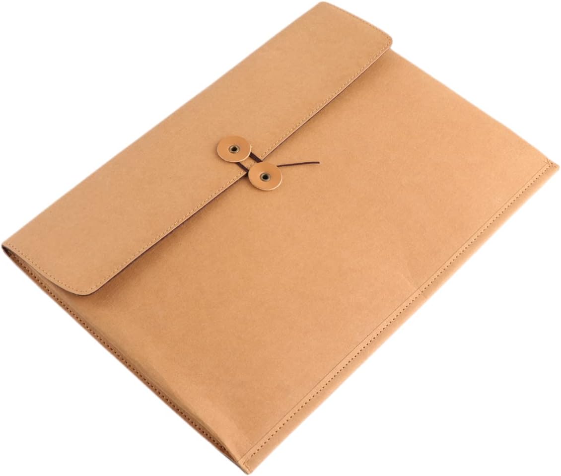 Amazon.com : Tofficu Kraft Paper Portfolio File Bag Kraft Paper Project ...