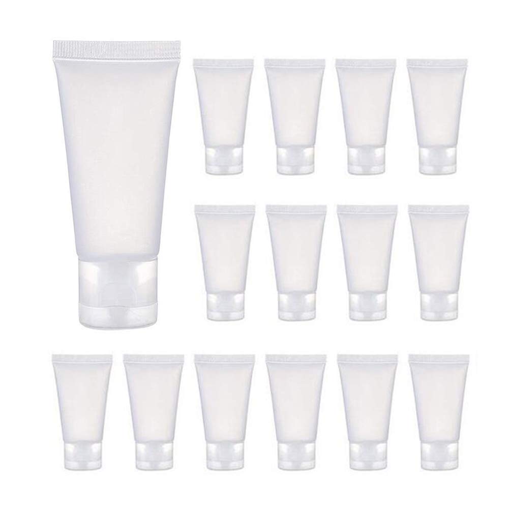 Amazon.com: 20Pcs Transparent Plastic Empty Tubes with Flip Cap Soft ...
