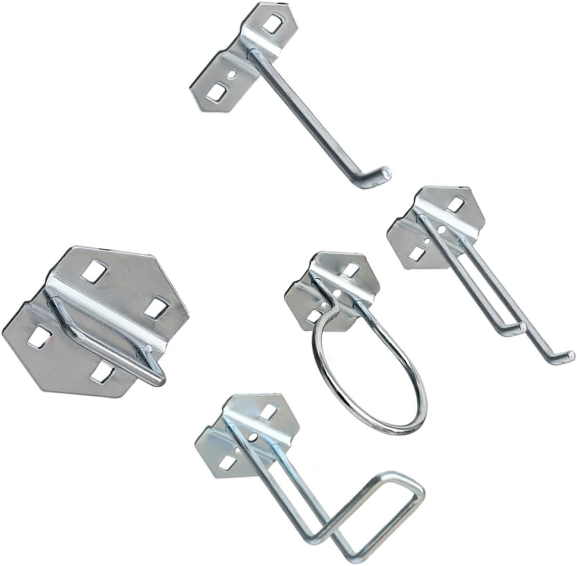 Amazon.com: ULTECHNOVO Tool Hanging Hooks 5PCs Pegboard Hook Set Sturdy ...
