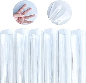Amazon.com: ONEART | Clear Vinyl Leather Sheets, Transparent Solid ...