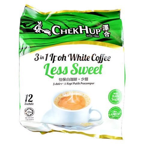 Amazon.com: Malaysia Chek Hup 3 In 1 Ipoh White Coffee- Less Sweet (12 ...