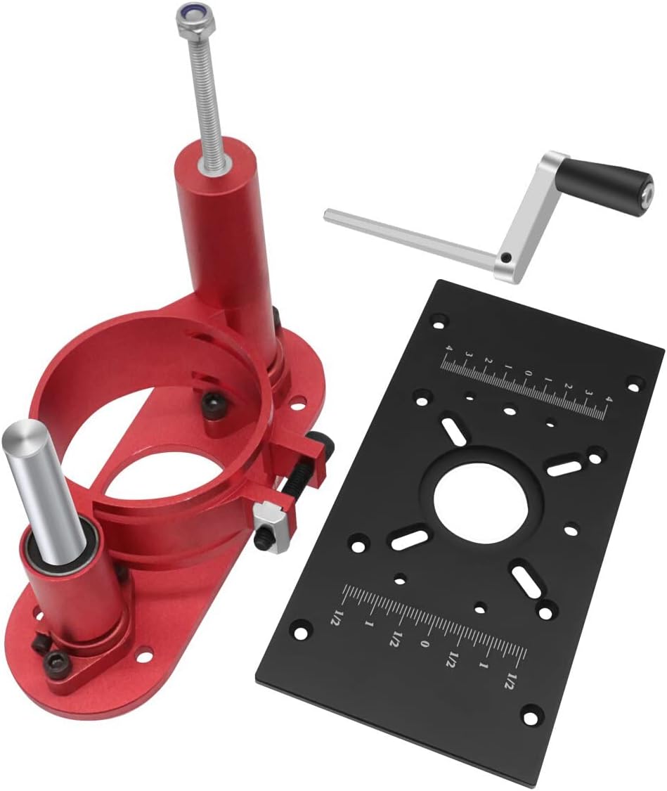 Aluminum Router Table Insert Plate and Router Lift Kit - Woodworking ...