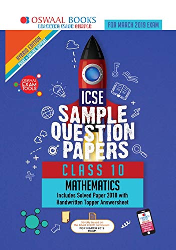 Oswaal ICSE Sample Question Papers Class 10 Maths (For March 2019 Exam ...