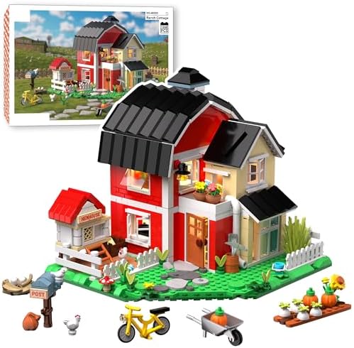 Amazon.com: Rural Ranch Cottage Building Blocks Set - 14+ DIY Farm ...
