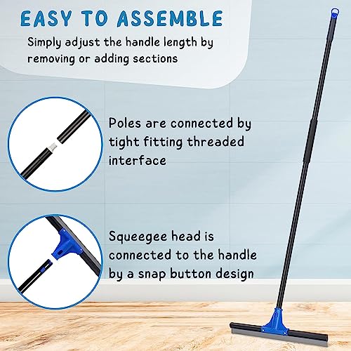 Floor Squeegee Heavy Duty, 45 cm Rubber Squeegee, Household Floor Wiper ...