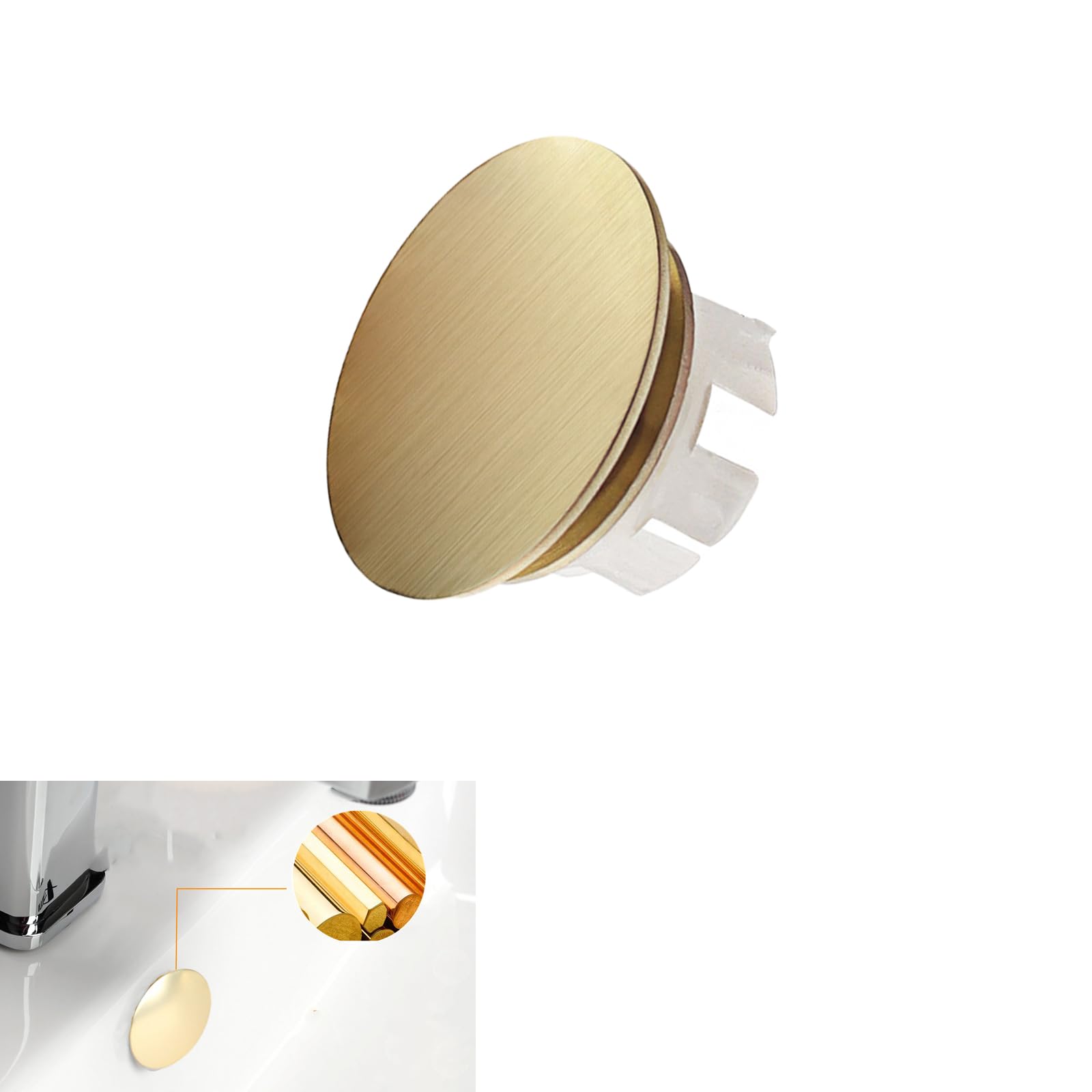 Amazon.com: Bathroom Sink Overflow Cover Basin Trim Brass Insert in ...