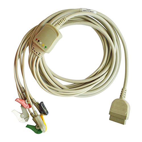 Buy 5 Lead ECG Cable compatible with GE B40/DASH 11 Pin clip type ...