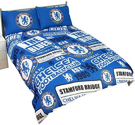 Official Chelsea FC Single Duvet Cover Set With Pillowcase (Reversible ...