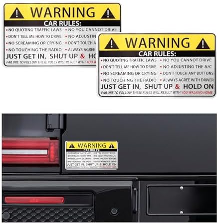 Amazon.com: Funny Truck Safety Warning Rules Sticker Adhesive Vinyl ...