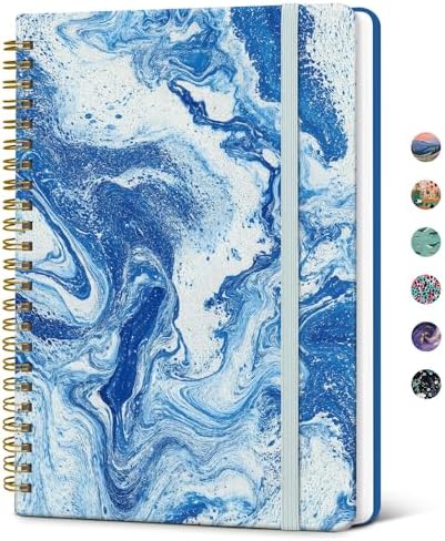 Amazon.com : Taja Spiral Lined Journal for Women, Notebook for Work ...