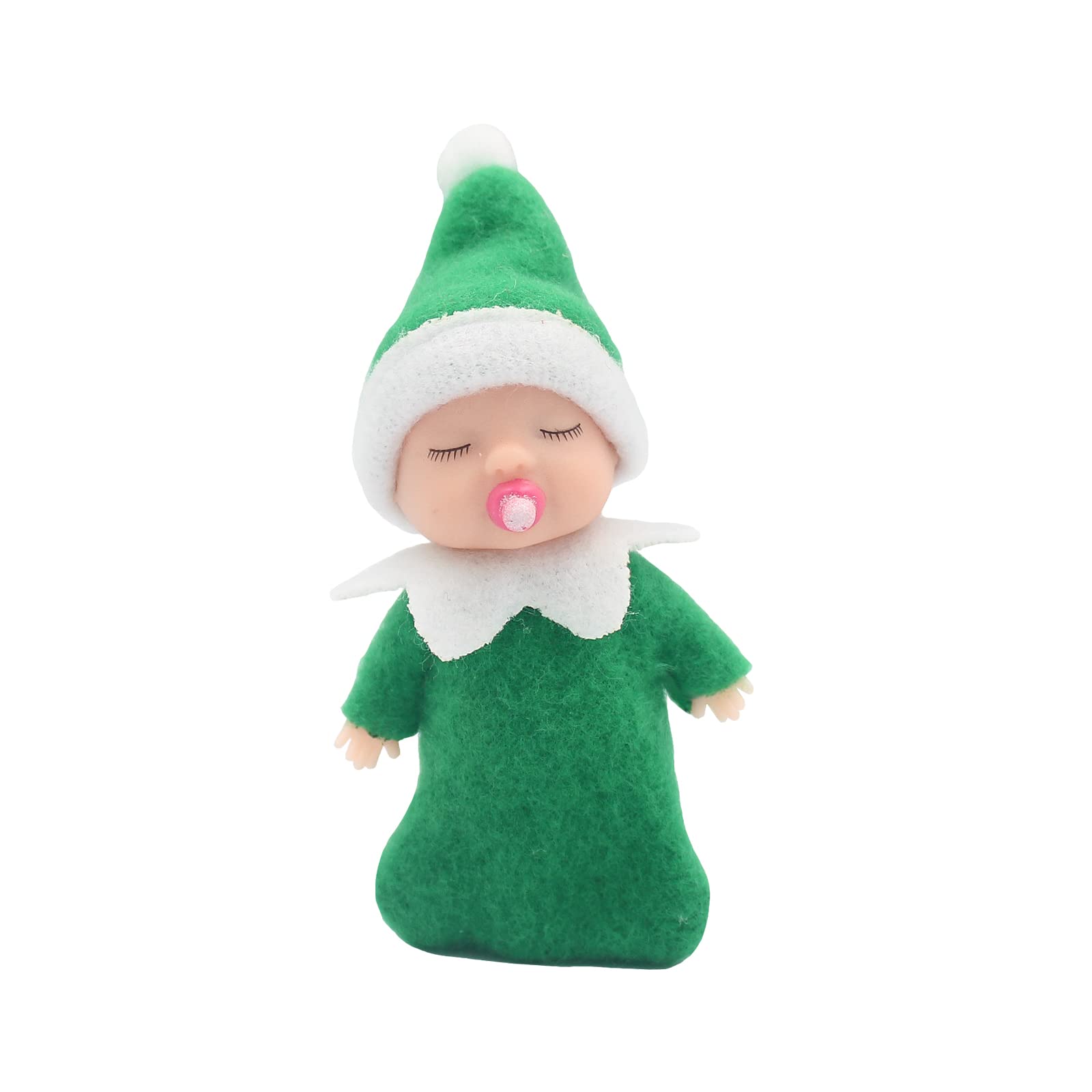 WULEEUPER Sleeping Elf Doll with Pacifier | Christmas Miniature Elf ...