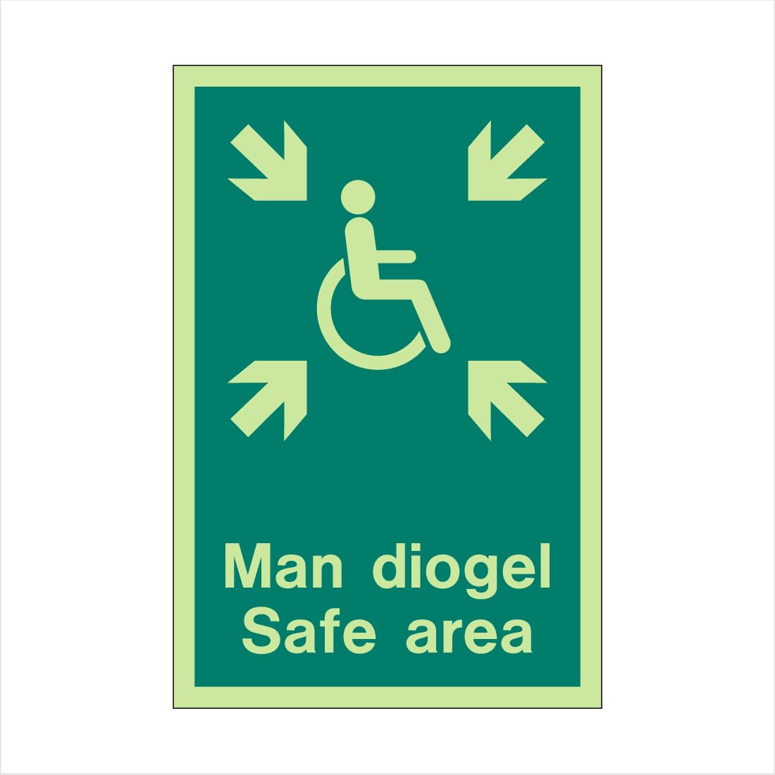 UV printed Waterproof Sign Foam Board |Safe Area Sign Glow Sticker ...