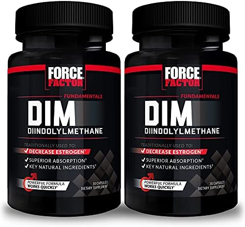 Amazon.com: Force Factor DIM, 2-Pack, Pills to Decrease Estrogen in Men ...